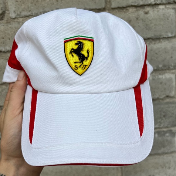 Ferrari | Accessories | Rare White Official Ferrari Italy Racing Hat ...